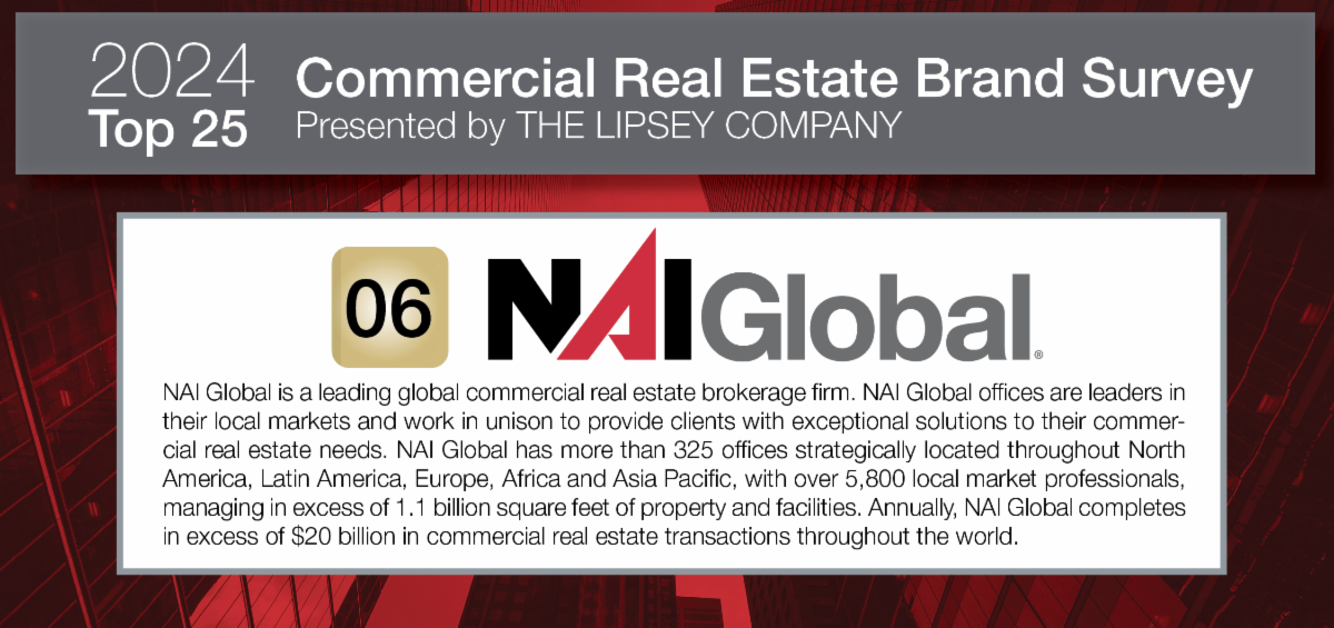 NAI Global Ranked Among Top Six Commercial Real Estate Brands in 2024 Annual Lipsey Survey - NAI ...
